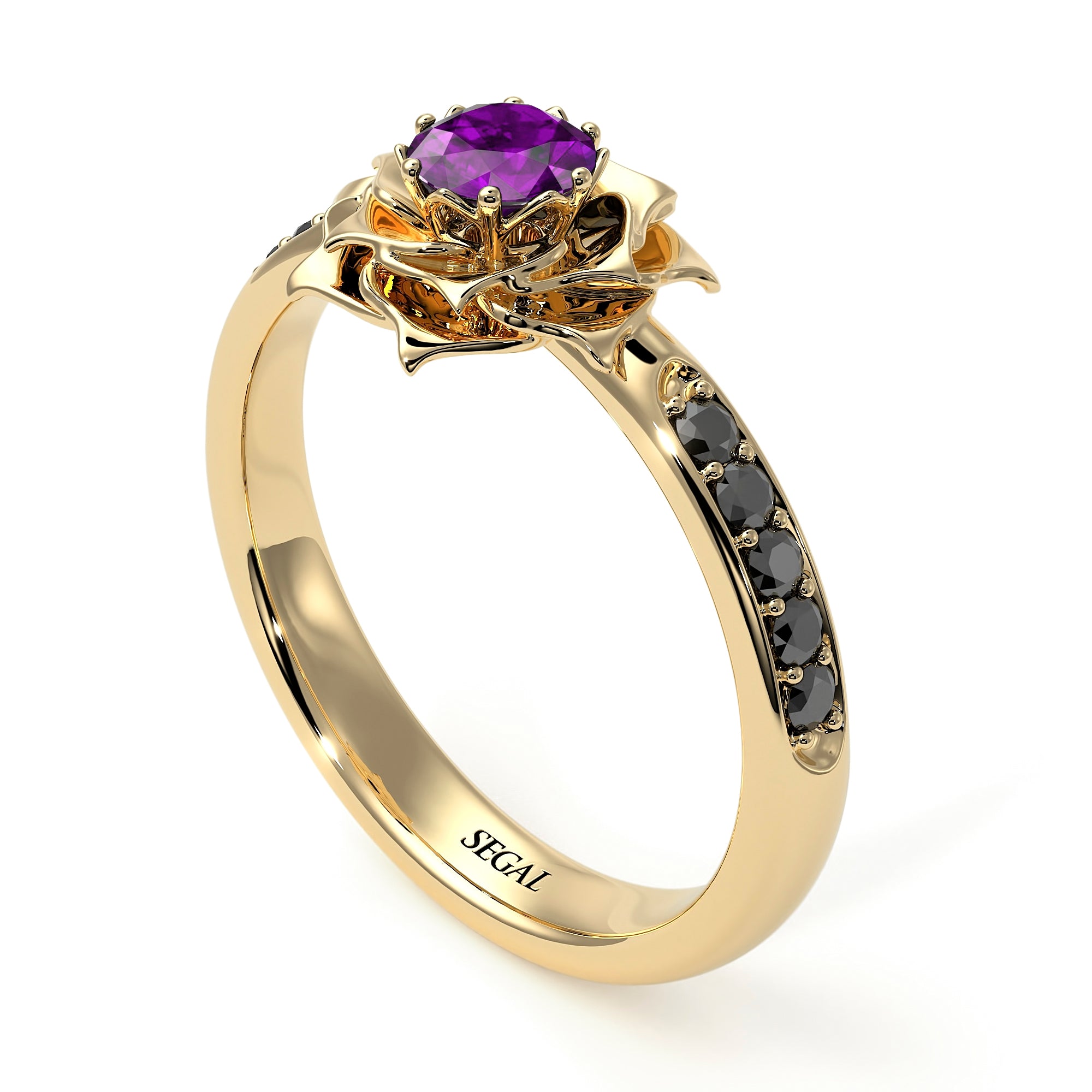 A lady's Rose Amethyst Ring- Elena no. 304 – Segal Jewelry