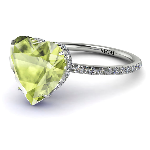 Heart Shape Peridot Ring - Noelle No. 703 – Segal Jewelry