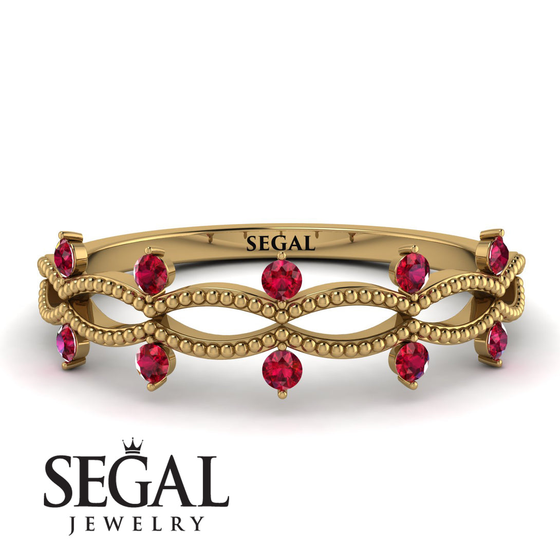 Milgrain Vintage Ruby Band - Rylee No. 10 – Segal Jewelry