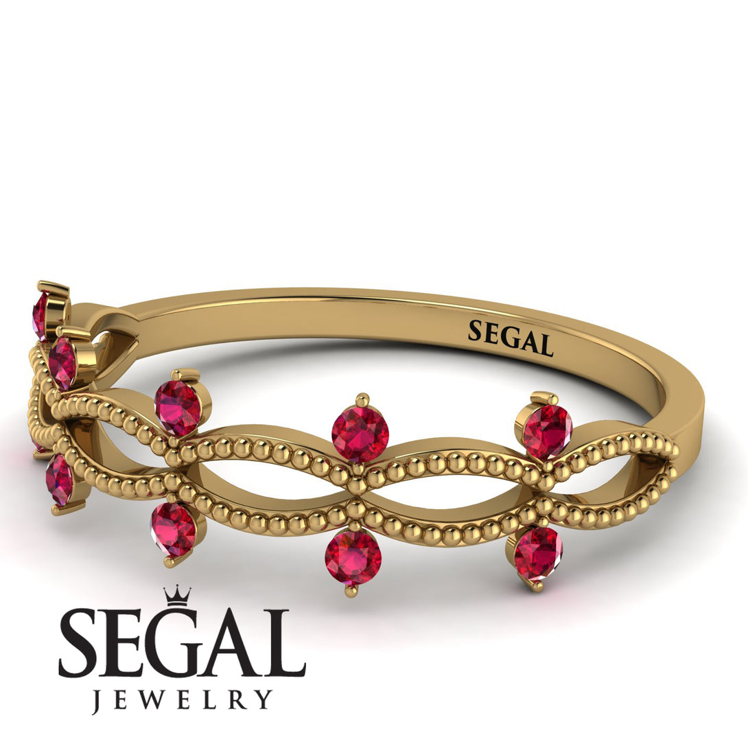 Milgrain Vintage Ruby Band - Rylee No. 10 – Segal Jewelry