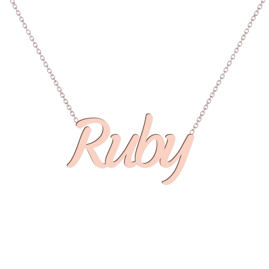 ruby name necklace