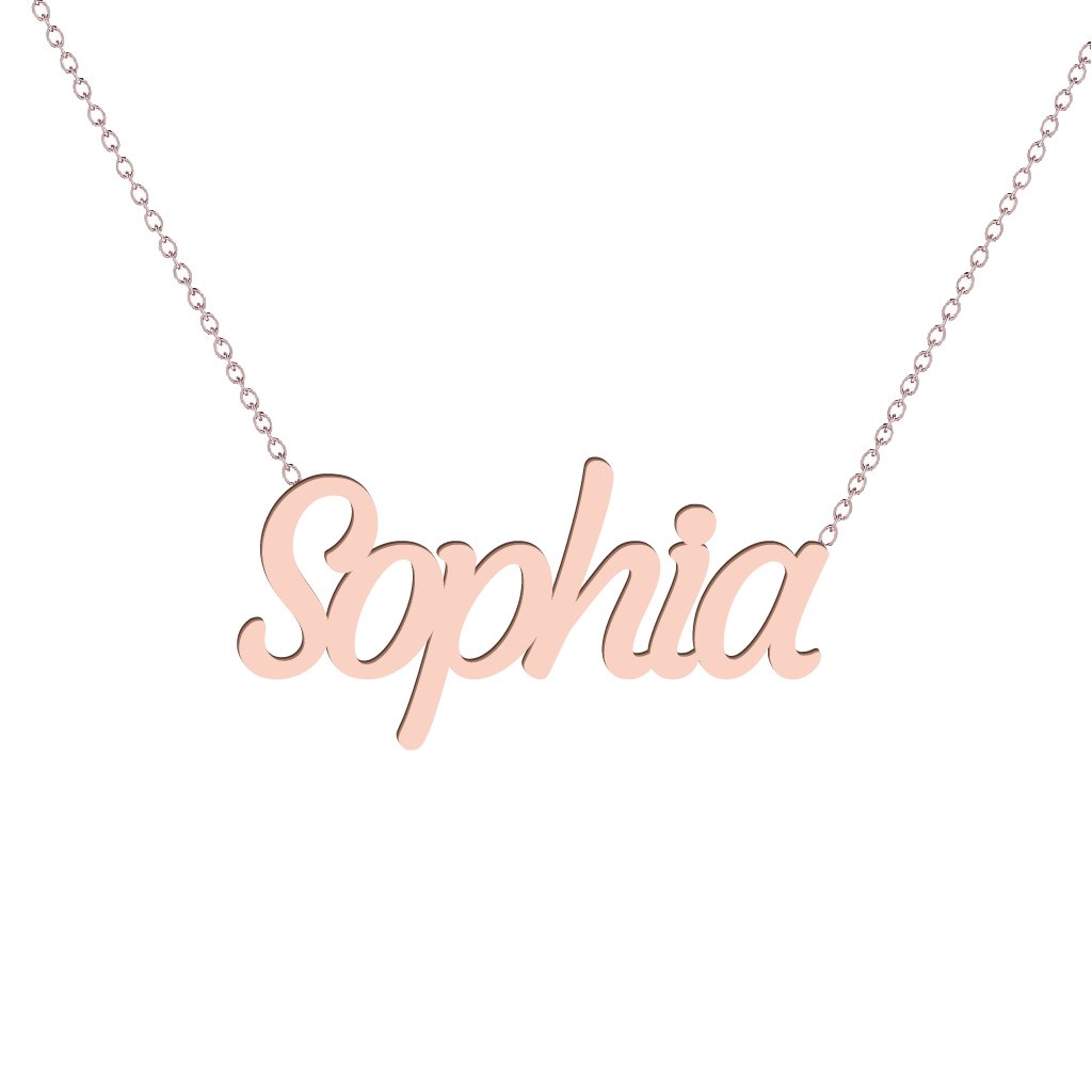 sofia name plate necklace
