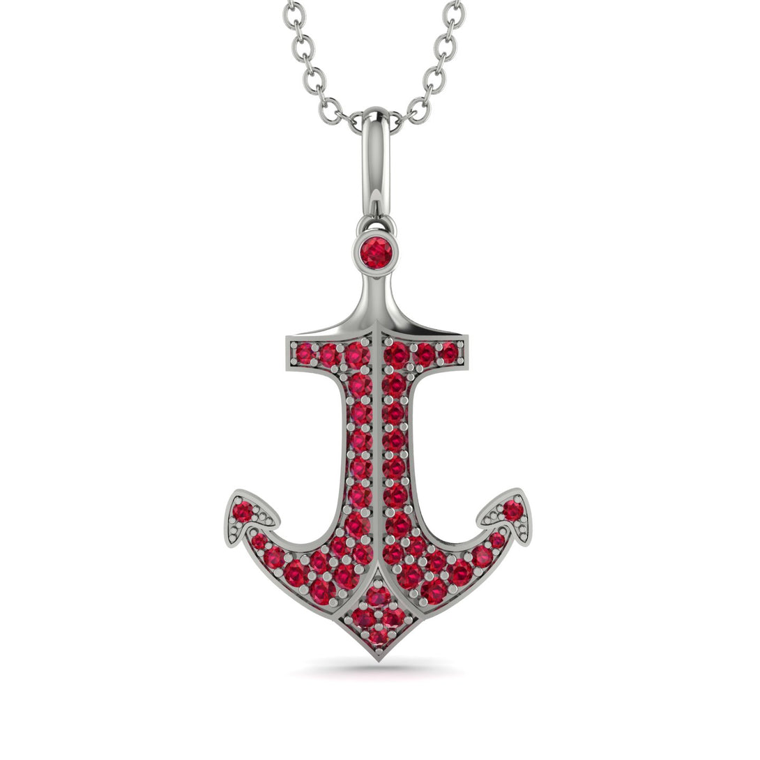 Anchor Ruby Pendant - Brandon No. 12 – Segal Jewelry