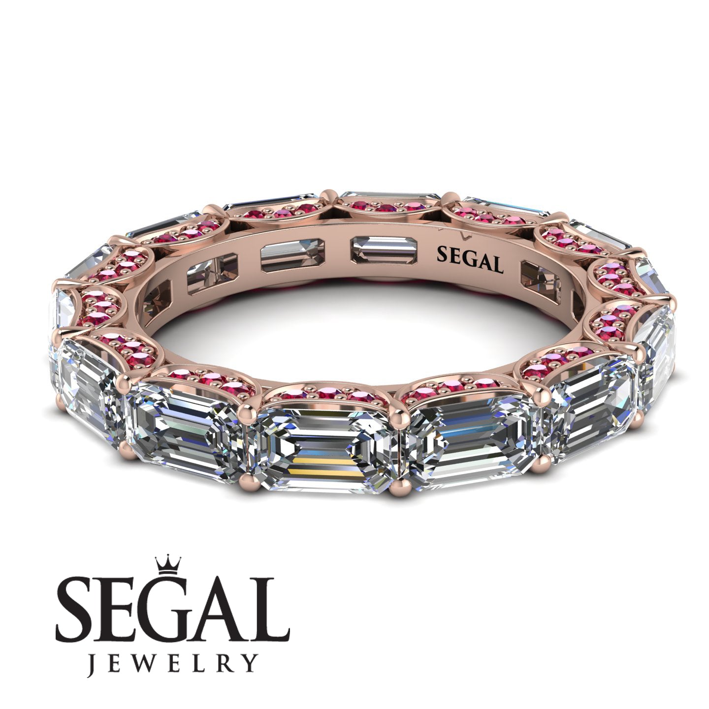 Eternity Emerald Hidden Diamonds Band - Ember No. 47 – Segal Jewelry